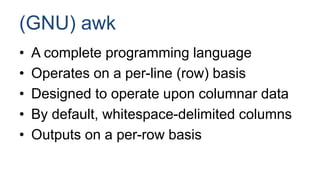 Awk primer and Bioawk | PPT
