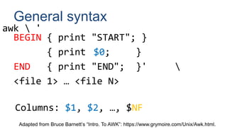 Awk primer and Bioawk | PPT