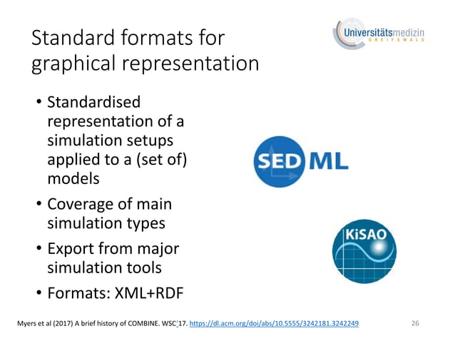 COMBINE standards & tools: Getting model management right | PPT