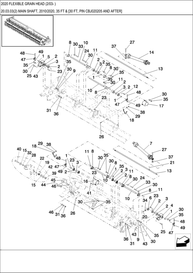 CASE 2020 Flexible grain head parts catalog | PDF