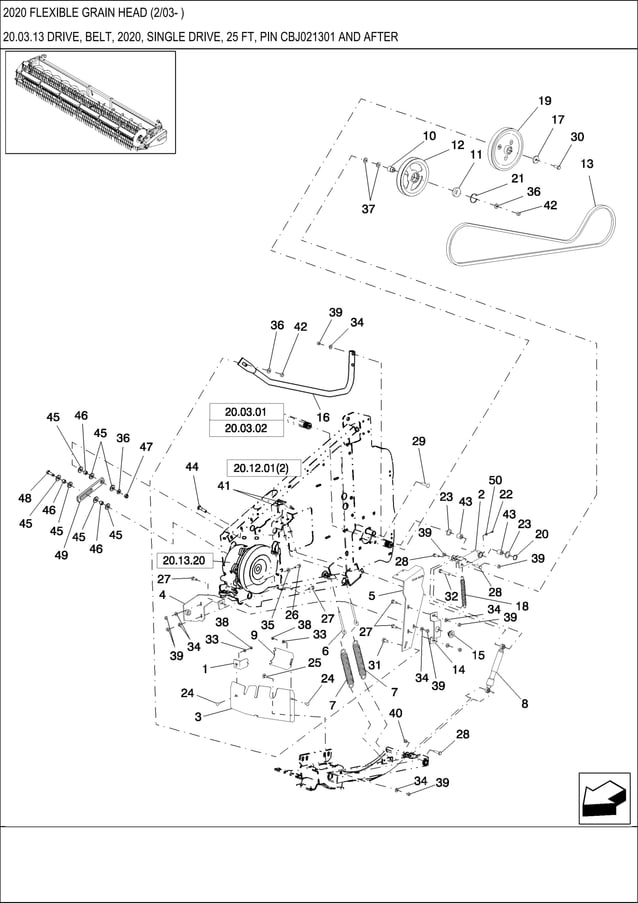 CASE 2020 Flexible grain head parts catalog | PDF