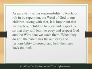 A Parent’s Authority in Child Raising | PPTX