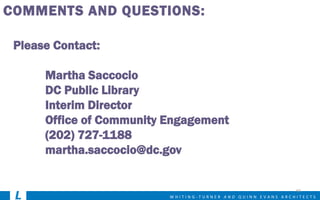 DC Public Library - Southeast Library Renovation | PPT