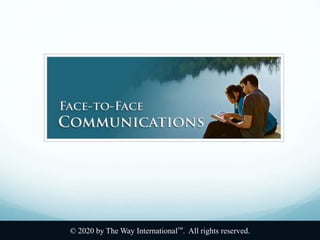 Face-to-Face Communications | PPT