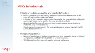 Dr Jenni Lehtinen - VOC emissions from different construction materials ...
