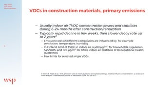 Dr Jenni Lehtinen - VOC emissions from different construction materials ...