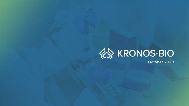 Kronos Bio (KRON) IPO deck - October 2020 | PPT