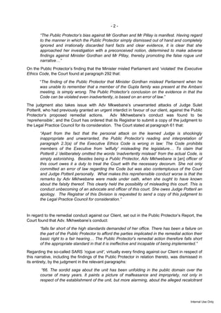 Media statement pravin gordhan_pp_judgment | PDF