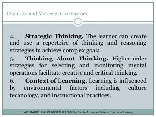 FLCT - Chapter 1 - Learner-Centered Theories of Learning | PPTX