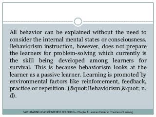 FLCT - Chapter 1 - Learner-Centered Theories of Learning | PPTX