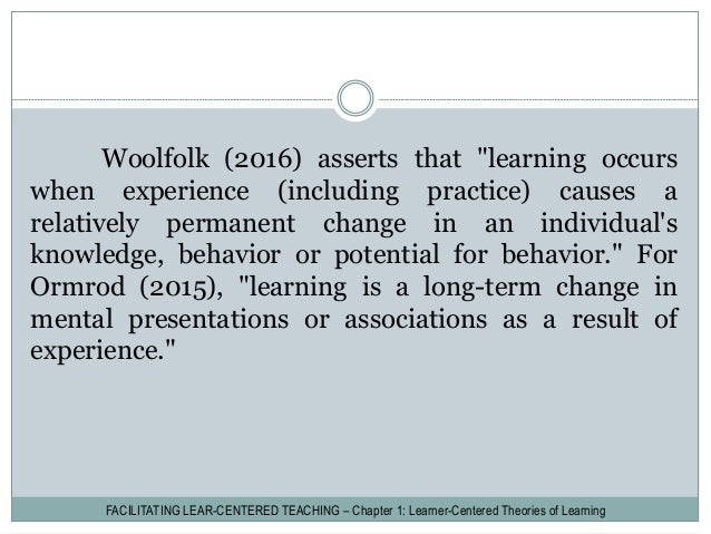 FLCT - Chapter 1 - Learner-Centered Theories of Learning | PPTX