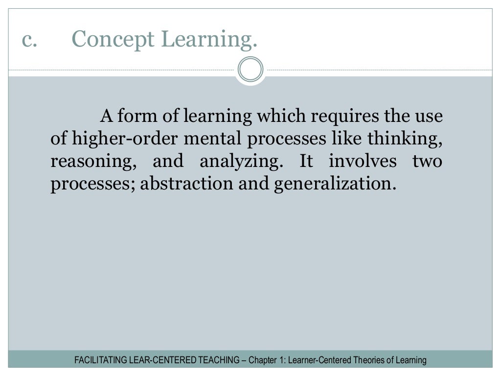 FLCT - Chapter 1 - Learner-Centered Theories of Learning | PPTX