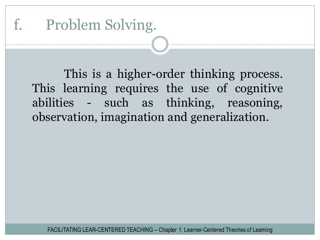 FLCT - Chapter 1 - Learner-Centered Theories of Learning | PPTX