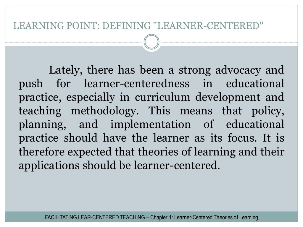 FLCT - Chapter 1 - Learner-Centered Theories of Learning | PPTX