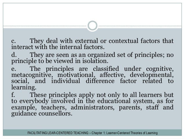 FLCT - Chapter 1 - Learner-Centered Theories of Learning | PPTX