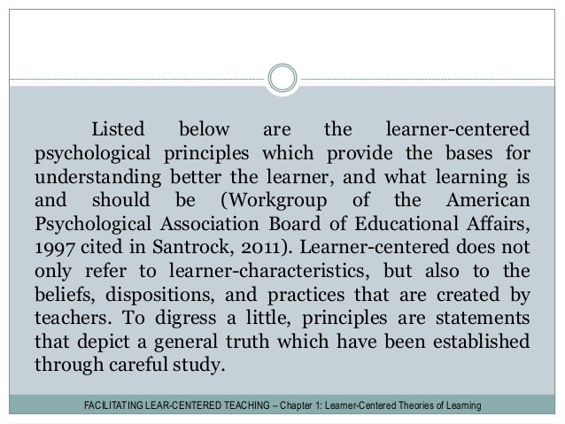 FLCT - Chapter 1 - Learner-Centered Theories of Learning | PPTX