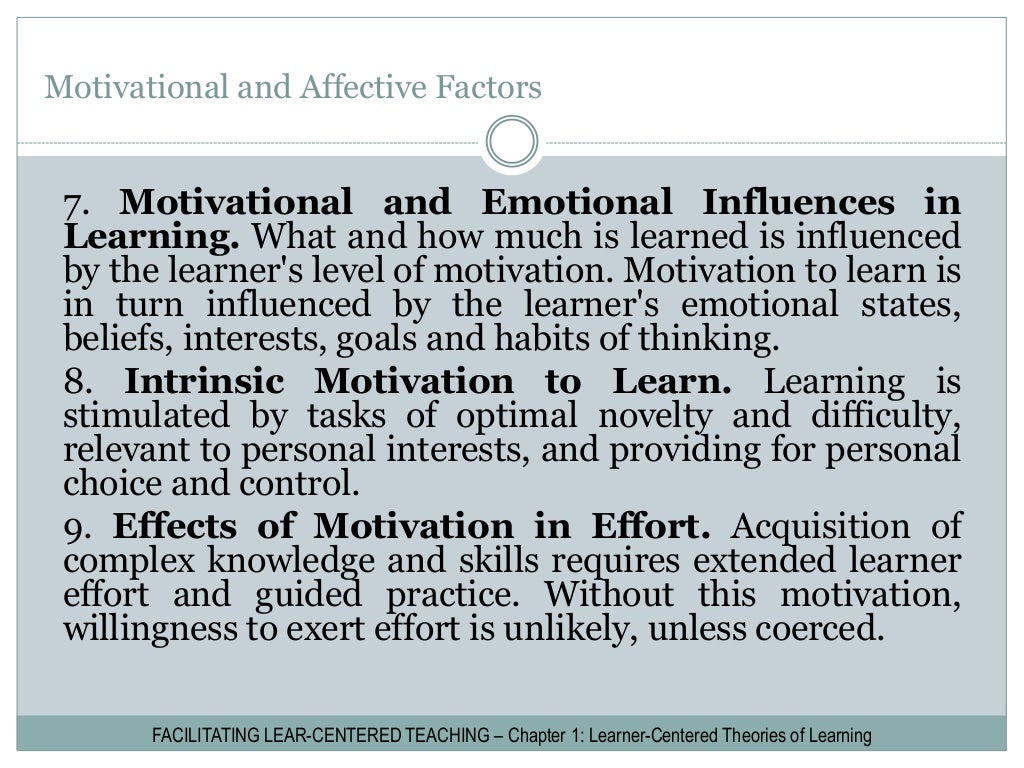 FLCT - Chapter 1 - Learner-Centered Theories of Learning | PPTX