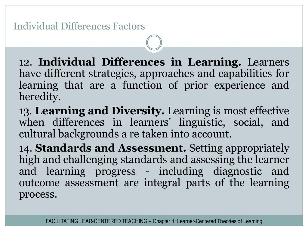 FLCT - Chapter 1 - Learner-Centered Theories of Learning | PPT | Free Download