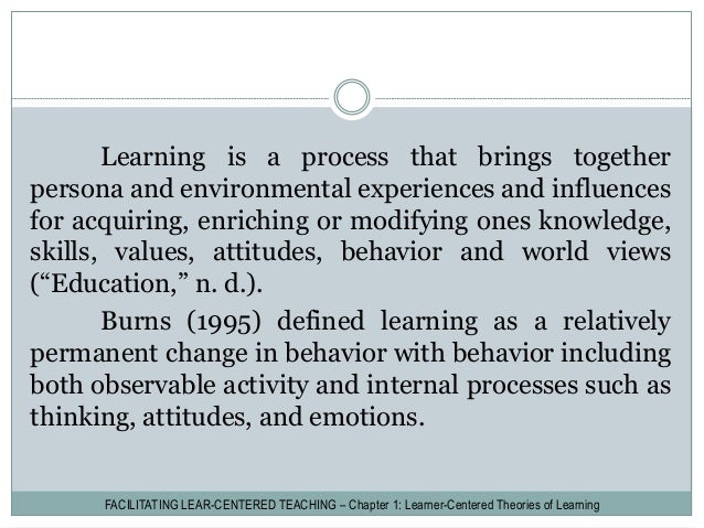 FLCT - Chapter 1 - Learner-Centered Theories of Learning | PPTX