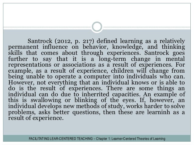 FLCT - Chapter 1 - Learner-Centered Theories of Learning | PPTX