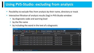 PVS-Studio features overview (2020) | PPTX