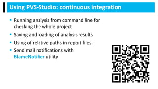 PVS-Studio features overview (2020) | PPTX