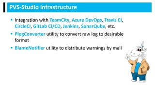 PVS-Studio features overview (2020) | PPTX
