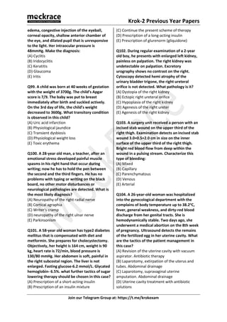 Krok -2 Previous Year Paper (2020) | PDF