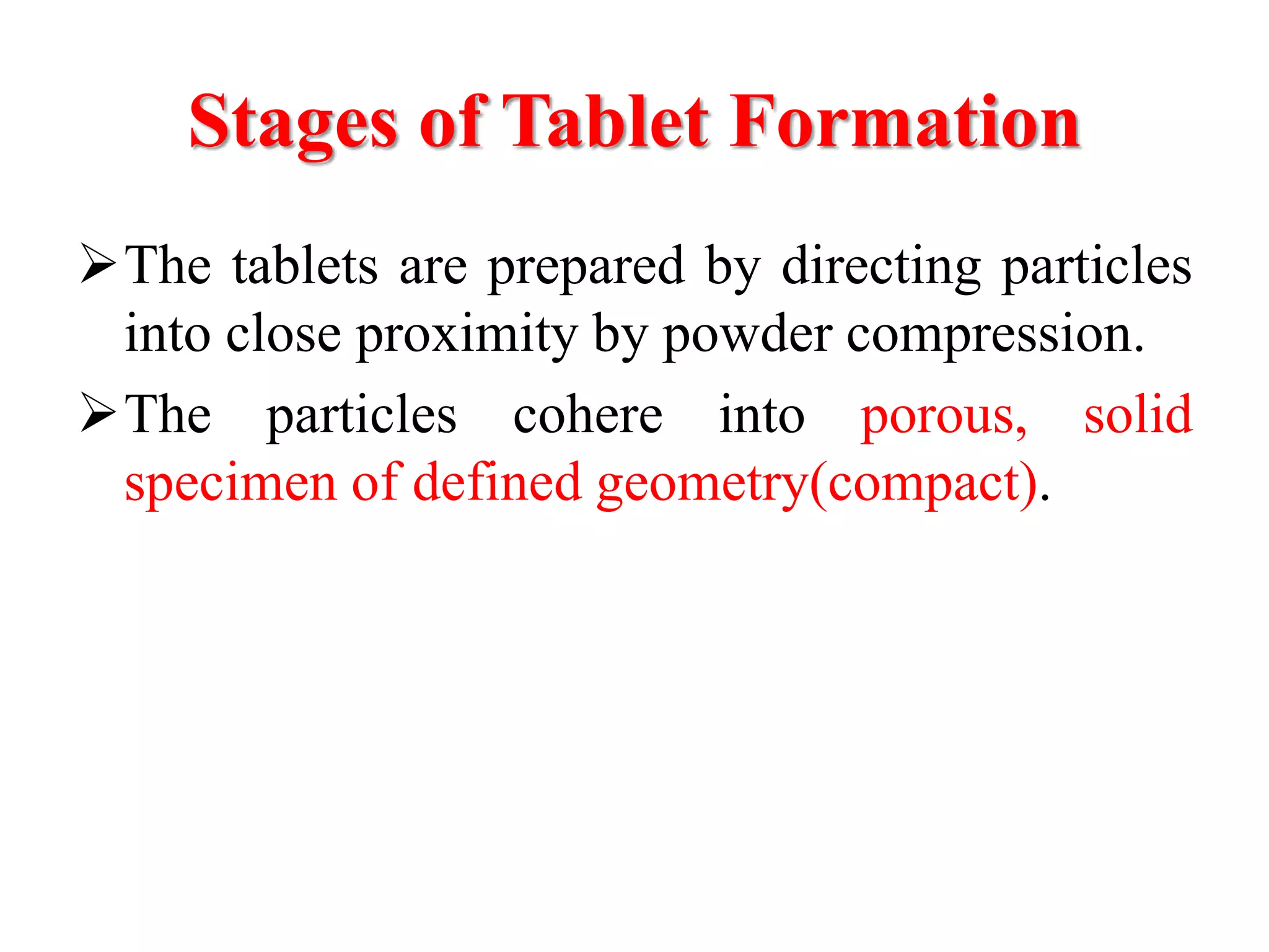 Oral Solid Dosage Forms(Tablets) | PPTX