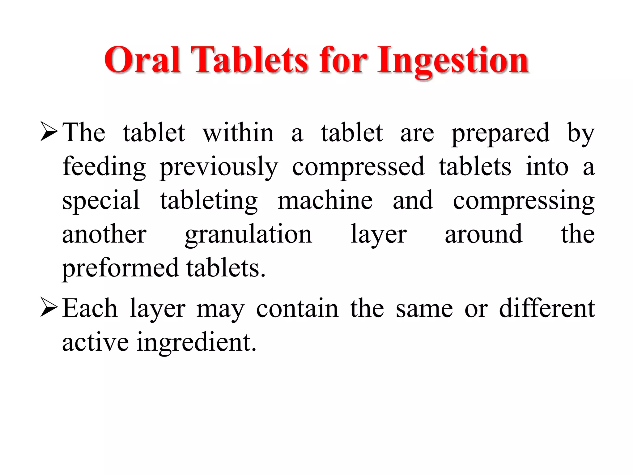 Oral Solid Dosage Forms(Tablets) | PPTX