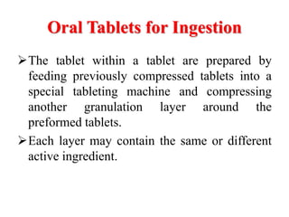 Oral Solid Dosage Forms(Tablets) | PPTX
