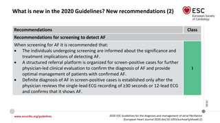 2020 ESC Guidelines of AF | PPTX