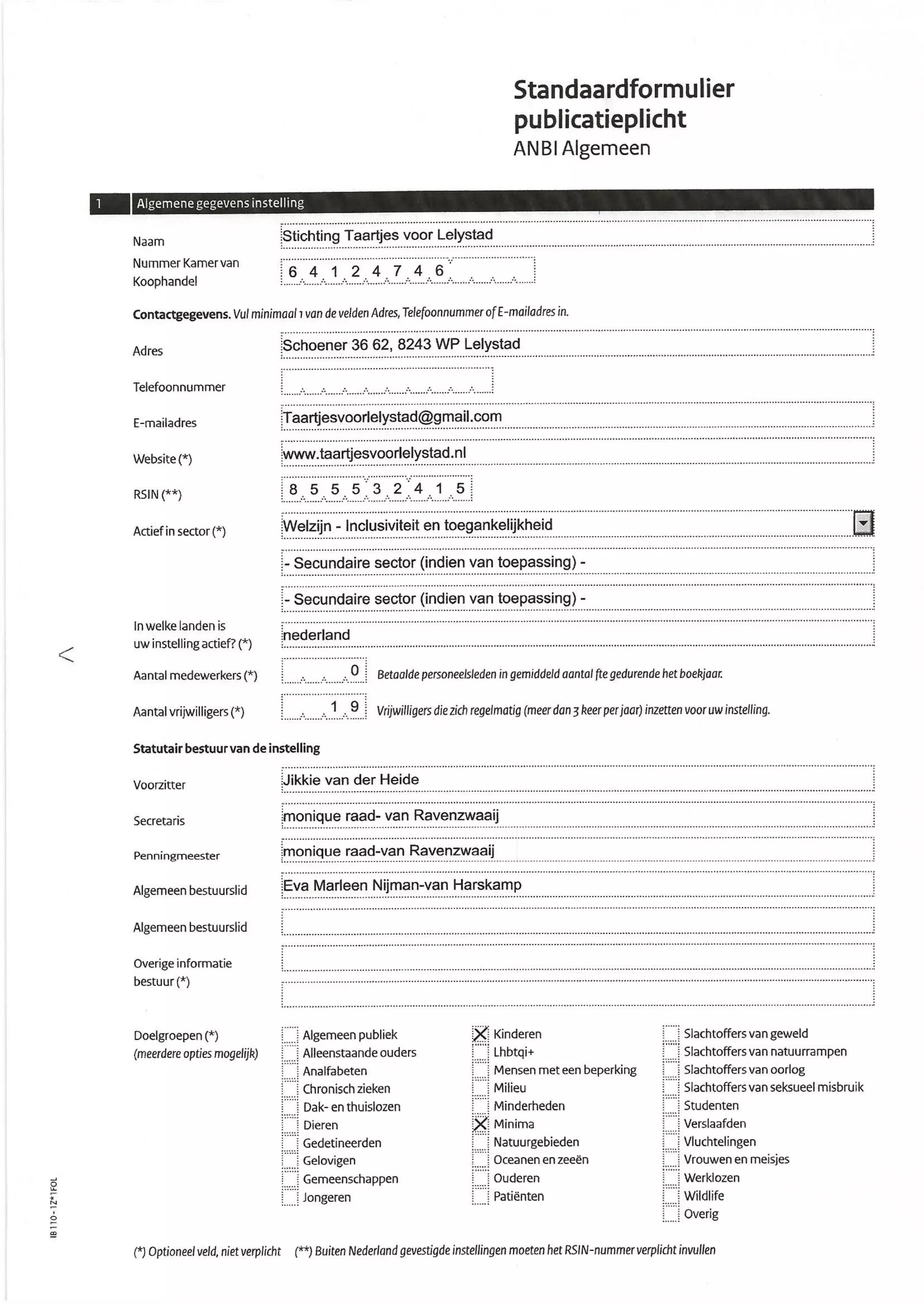 2020 - Anbi-status formulier | PDF
