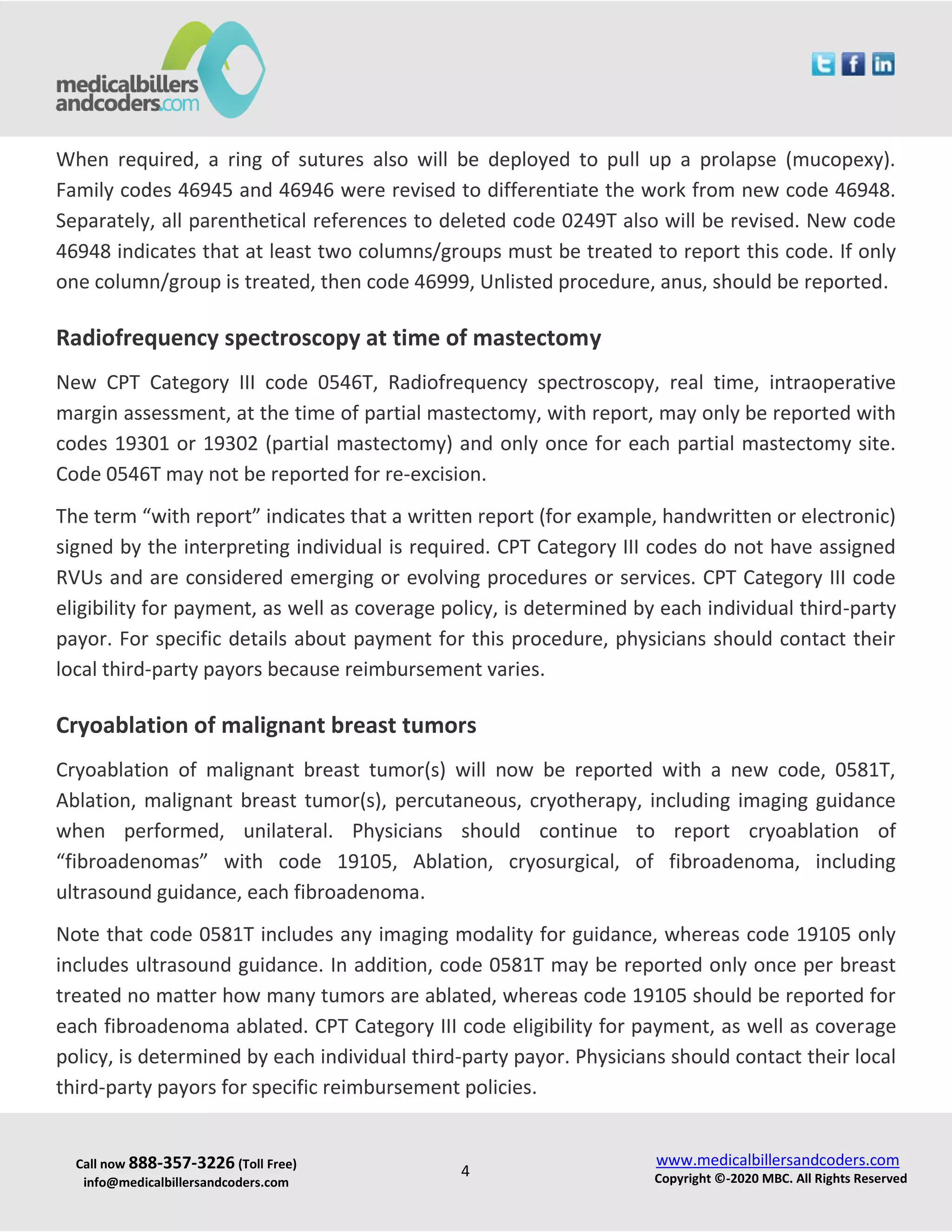 2020 Coding Updates for General Surgery | PDF