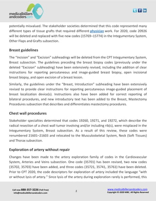 2020 Coding Updates for General Surgery | PDF