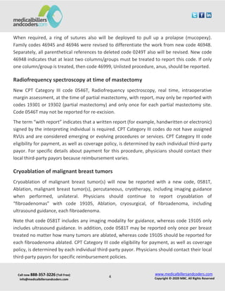 2020 Coding Updates for General Surgery | PDF
