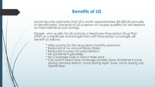 Medicare Extra Help, Reducing Health Care Cost | PPT