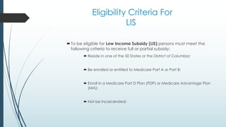 Medicare Extra Help, Reducing Health Care Cost | PPT