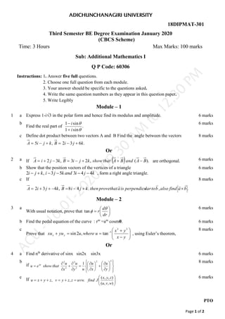 3rd Semester Computer Science and Engineering (ACU) Question papers | PDF