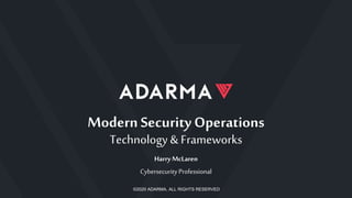 Modern Security Operations & Common Roles/Competencies | PPT