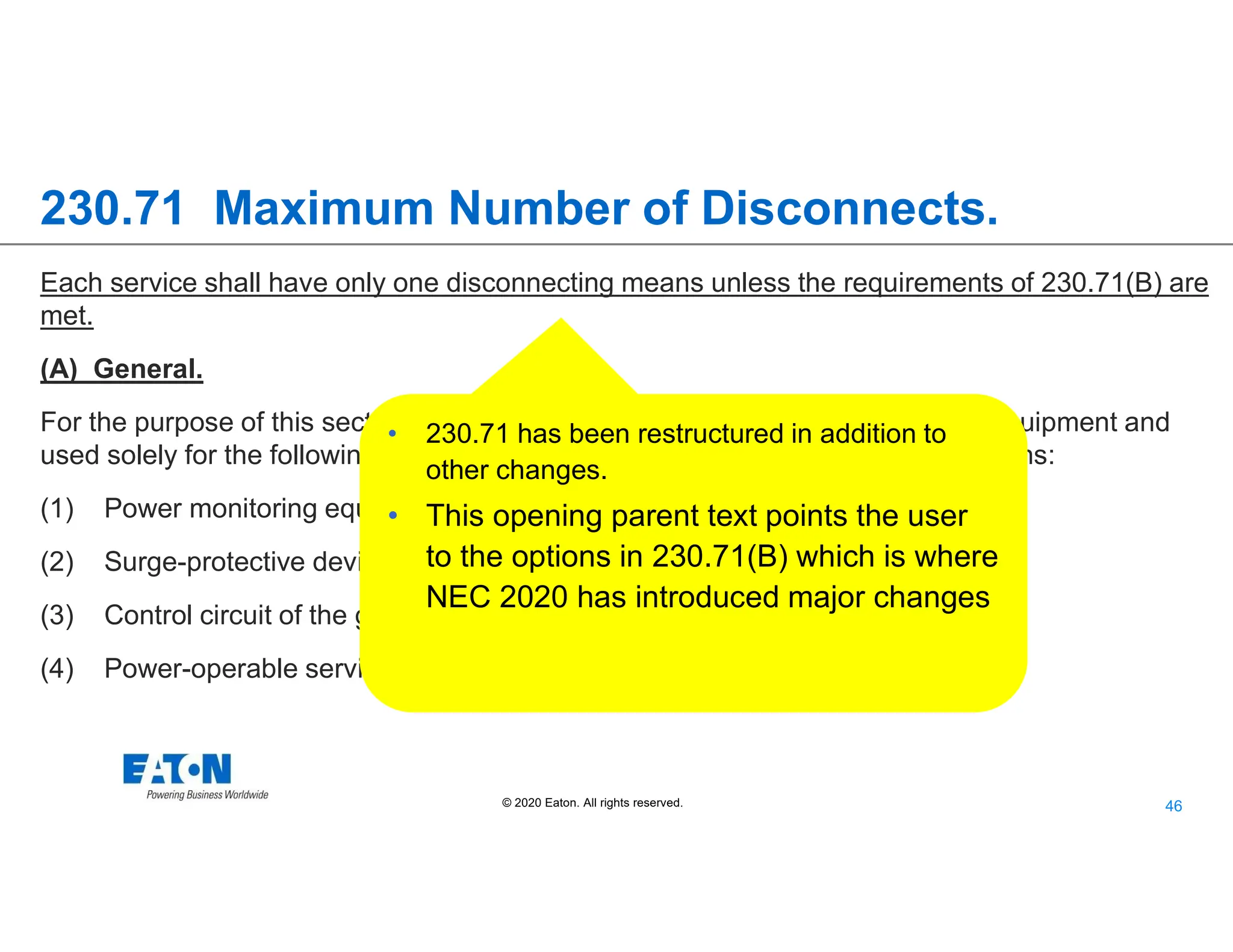 EATON-2020-NEC-code-changes-presentation | PDF
