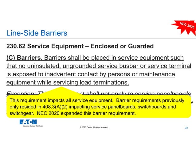 EATON-2020-NEC-code-changes-presentation | PDF | Home Appliances | Home ...