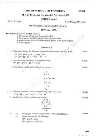 3rd Semester Computer Science and Engineering (ACU) Question papers | PDF