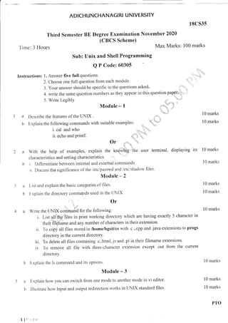 3rd Semester Computer Science and Engineering (ACU) Question papers | PDF