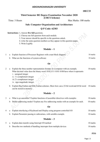 3rd Semester Computer Science and Engineering (ACU) Question papers ...