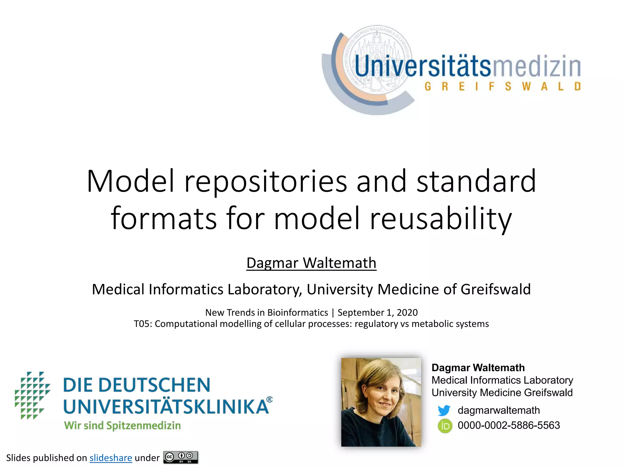 Model Repositories And Standard Formats For Model Reusability Ppt