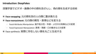 Deepfakesの生成および検出 | PPTX | Graphics Software | Computer Software and Applications