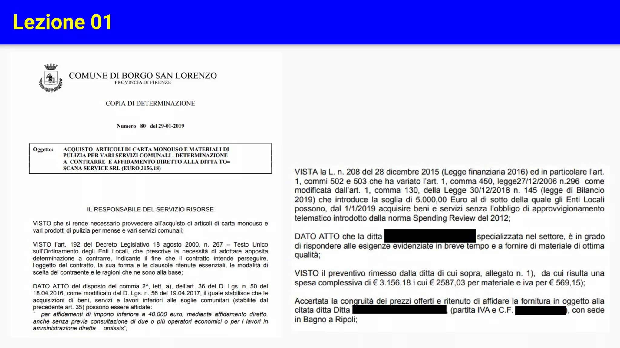 Lezione n. 01 (2 ore) - Simulazione di prova scritta con domande a risposta aperta (prima prova ...