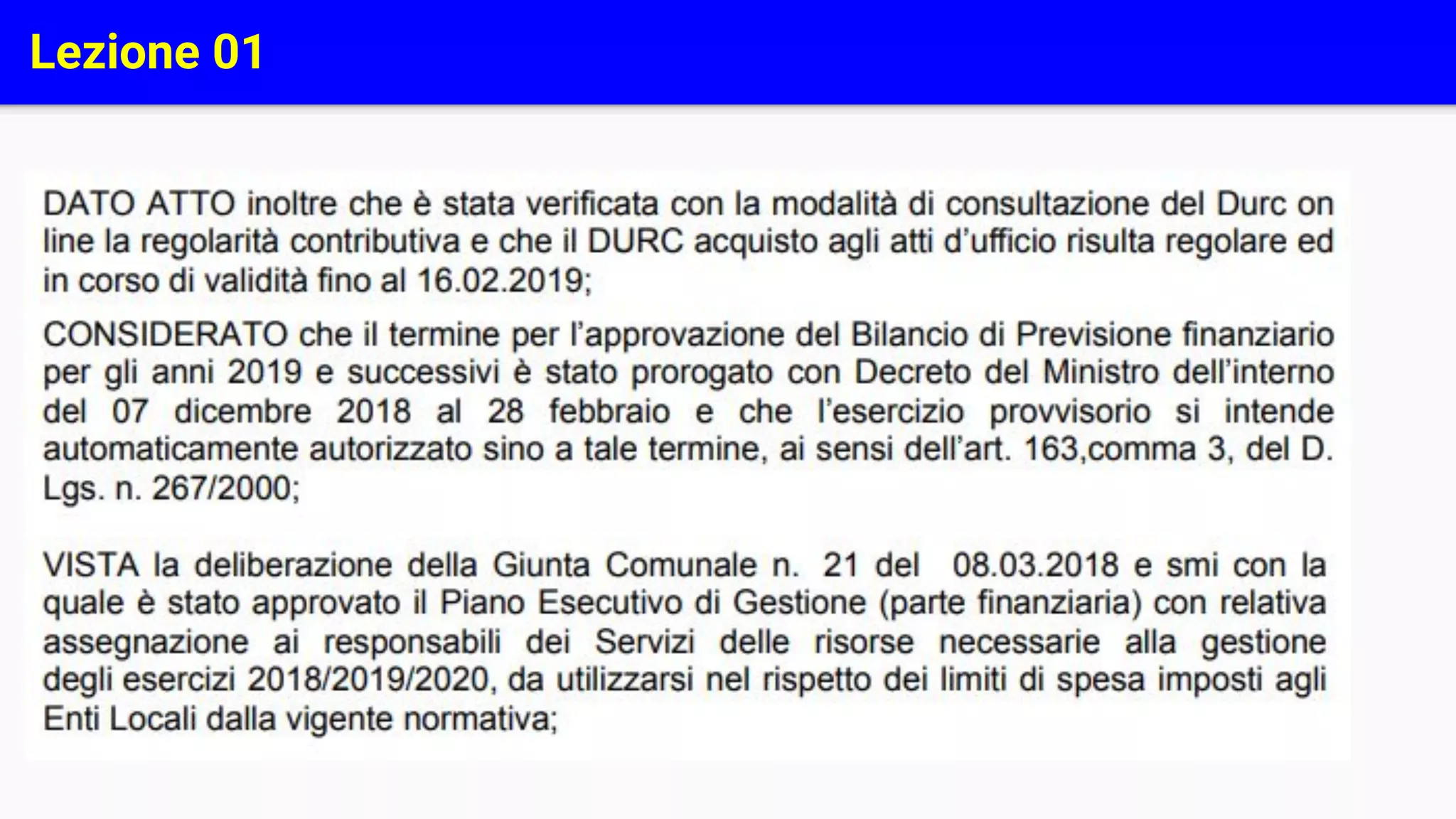 Lezione n. 01 (2 ore) - Simulazione di prova scritta con domande a risposta aperta (prima prova ...
