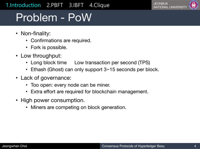 Consensus Protocols of Hyperledger Besu: IBFT2.0 & Clique | PDF